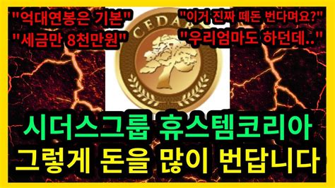 그렇게 돈을 많이 번다는 시더스그룹 휴스템코리아 벼락부자 된다 Youtube
