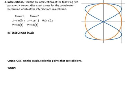 Solved 3 Intersections Find The Six Intersections Of The