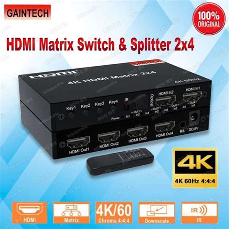 Jual Hdmi Matrix Switch Splitter 4x2 2x4 2 In 4 Out Support 4k 60hz 4 In 4 Out Di Seller