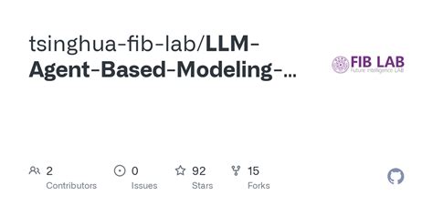 github tsinghua fib lab llm agent based modeling and simulation