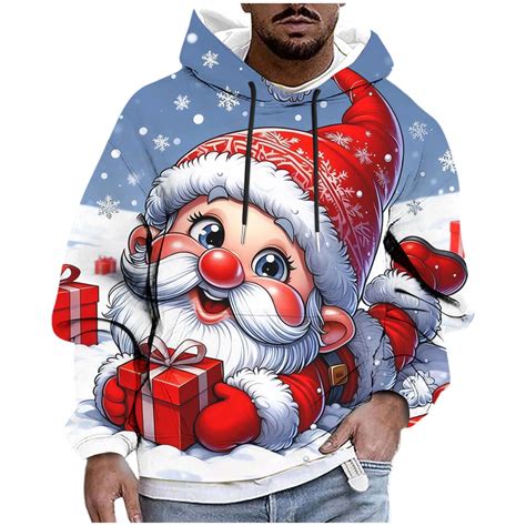 Cavosen Christmas Oversized Hoodies Big And Tall Long Sleeve Loose