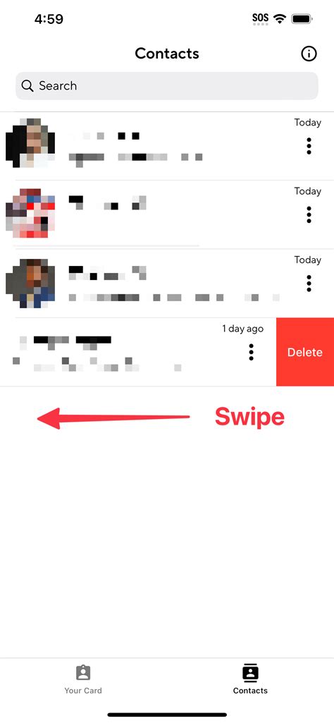 Deleting A Blinq Contact IOS Blinq
