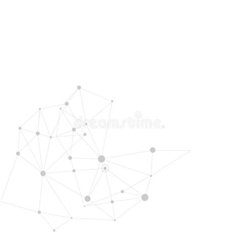 Abstract Connecting Dots And Lines Technology Background Connect White Digital Network Vector