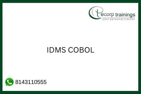 Idms Integrated Database Management System Batch Cobol Programming Training Hyderabad India
