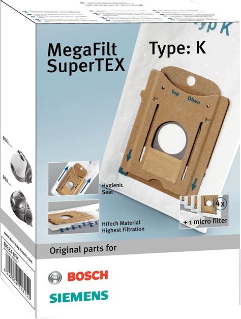 Bosch BBZ 41 FK MegaFilt SuperTex Type K Vacuum Cleaner Bags – BigaMart