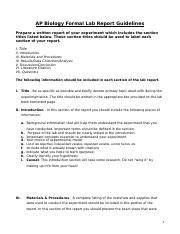 APBiologyFormalLabReportGuidelines Docx AP Biology Formal Lab Report Guidelines Prepare A