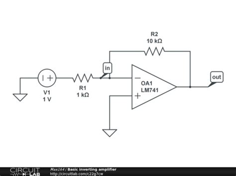 Basic Inverting Amplifier CircuitLab