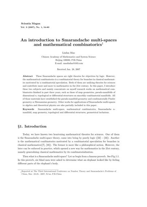 pdf an introduction to smarandache multi spaces and mathematical