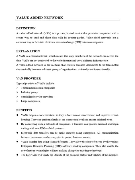 Hometask Iii Value Added Network And Value Added Services Pdf