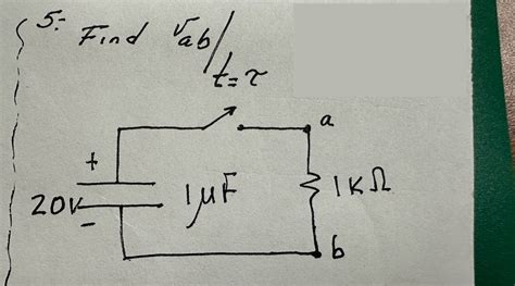 Solved Find Vab When T T Tau Chegg Com