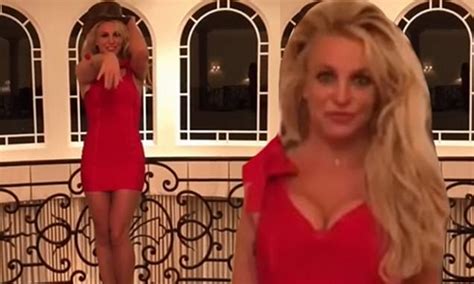 Britney Spears Shows Off Toned Legs And Cleavage In Skin Tight Red Mini Dress While Dancing