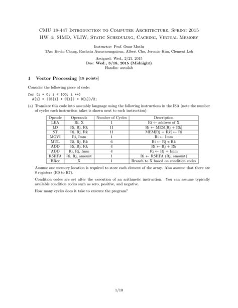 cmu 18 447 introduction to computer architecture spring 2015