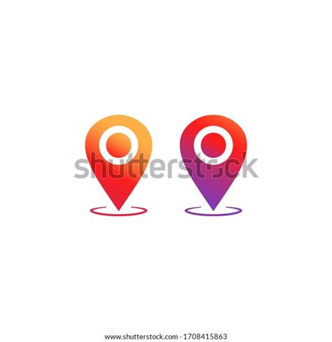 Geo Pin Location Icon Different Colors Stock Vector Royalty Free 1708415863 Shutterstock