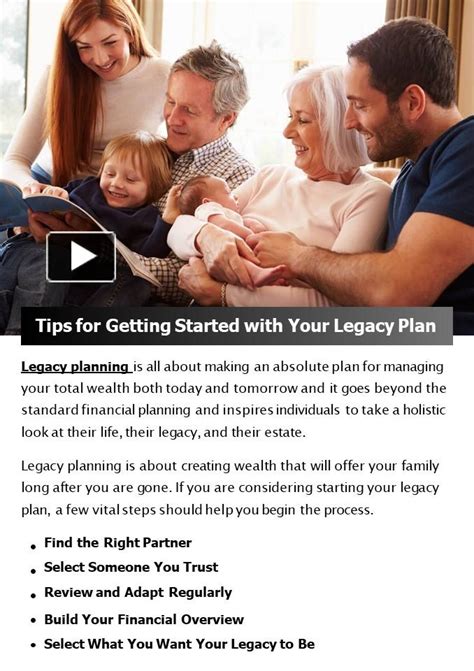 PPT Tips For Getting Started With Your Legacy Plan PowerPoint