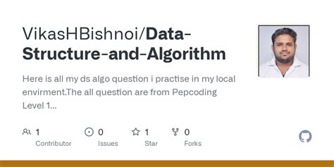 Github Vikashbishnoidata Structure And Algorithm Here Is All My Ds Algo Question I Practise