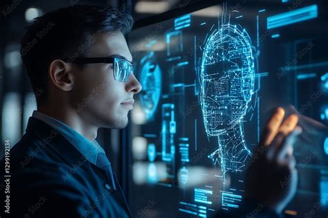 Businessman Utilizing Ai Powered Technology For Data Analysis Kpi