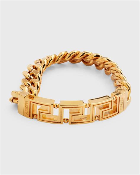 Versace Mens Greca Chain Bracelet Neiman Marcus