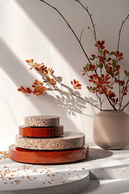 Tiered Jasper Slices Podium With Banded And Matte Texture Th Unique