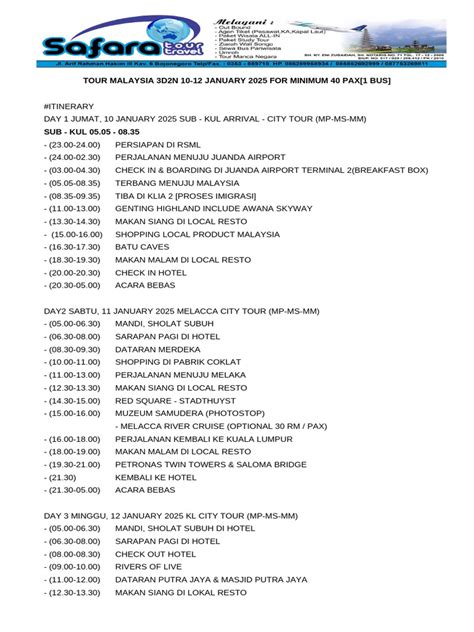 malaysia 3d2n rsml pdf