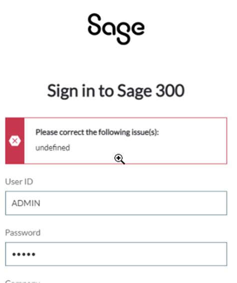 Sage 300 Web Screen Undefined Error During Login Sage 300 Support And Insights Sage 300