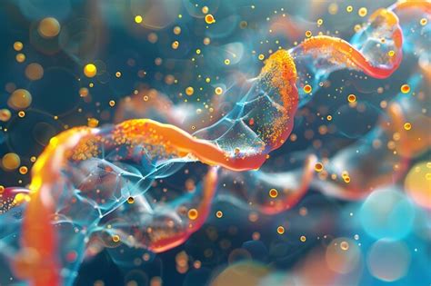 Vibrant Digital Representation Of Cellular Communication And Signaling Pathways Premium Ai