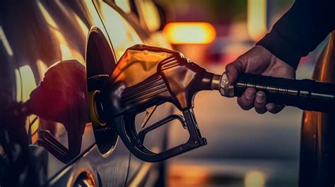 Premium Photo A Person Is Putting Gas Into A Vehicle With The Word On It