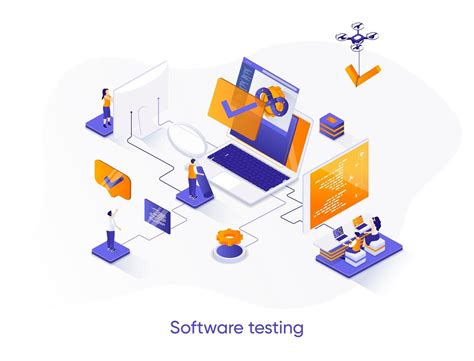 Software Testing Isometric Web Banner 1759911 Vector Art At Vecteezy