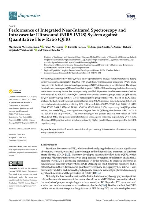 Pdf Performance Of Integrated Near Infrared Spectroscopy And