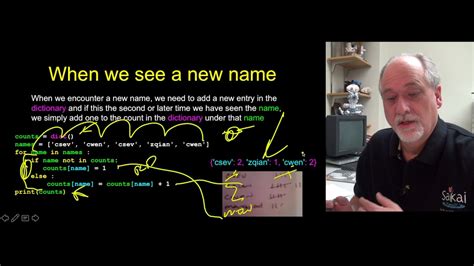 py4e dictionaries chapter 9 part 2 youtube