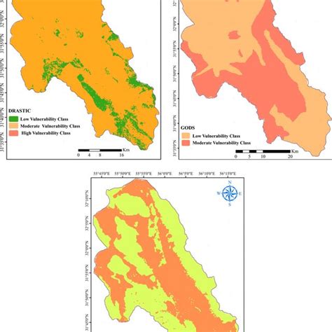 Aquifer Vulnerability Map To Contamination Using Drastic Gods And Si Download Scientific