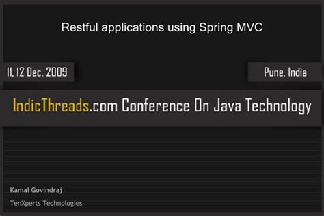 Building Restful Applications Using Spring Mvc Ppt