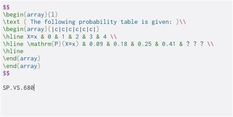 Solved Begin Array 1 Text The Following Probability Chegg Com