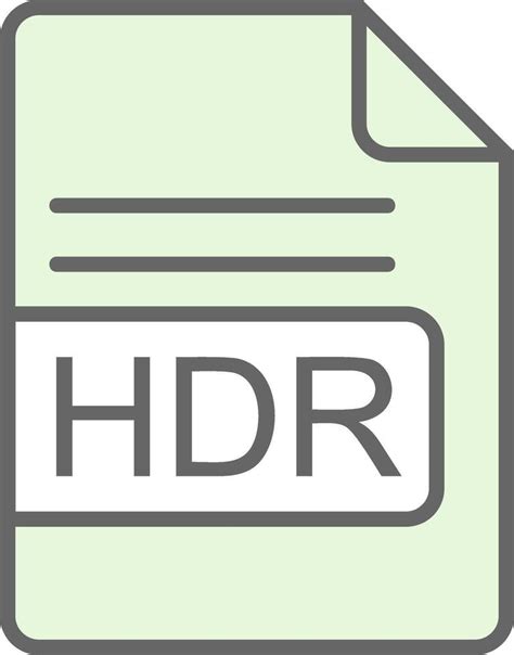 Hdr File Format Fillay Icon Design 43608381 Vector Art At Vecteezy