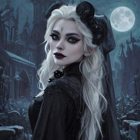 Gothic Elsa Ethereal Gothic Queen Under The Full Moon