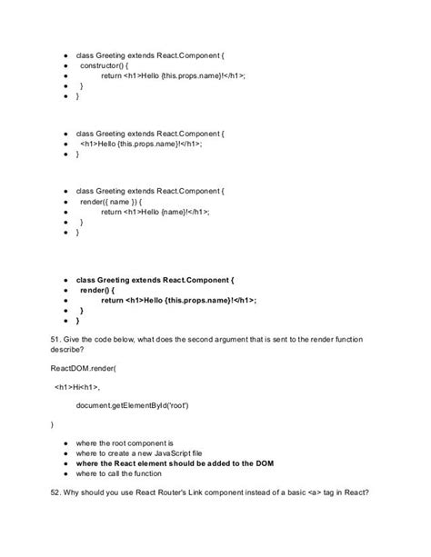 reactjs test questions answers pdf