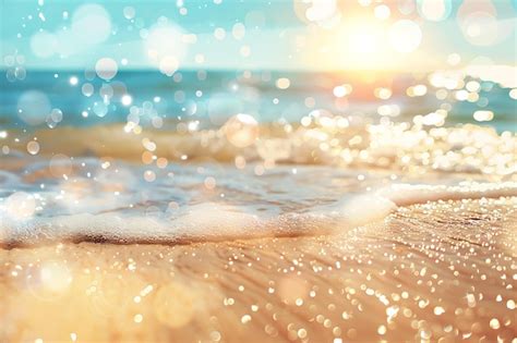 Premium Photo Sunlight Filtering Through Bokeh On A Summer Sand Beach