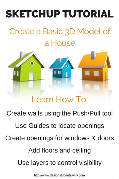Tutorial Sketchup Create Modern House Model Sketch