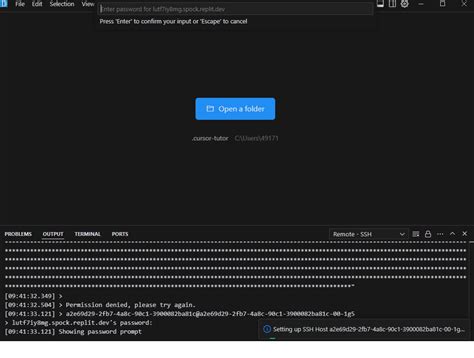 Ssh Connection Windows Password Discussions Cursor Community Forum