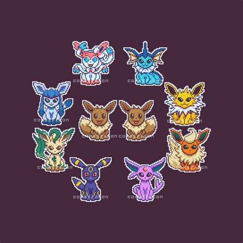 Eevee Pixel Art Eevee Perler Bead Pattern Bead Sprites Characters