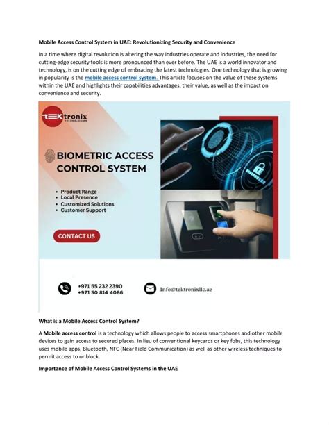Ppt Mobile Access Control System In Uae Powerpoint Presentation Free Download Id 13349457