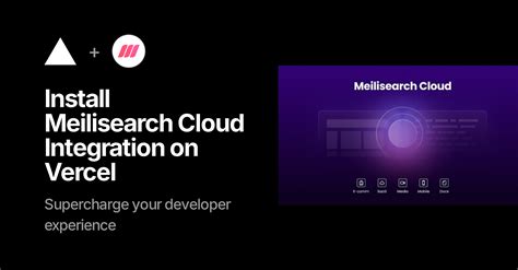 Meilisearch Cloud For Vercel