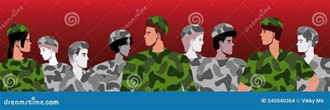 Shell Shock Or Stress Disorder Flat Vector Stock Illustration With