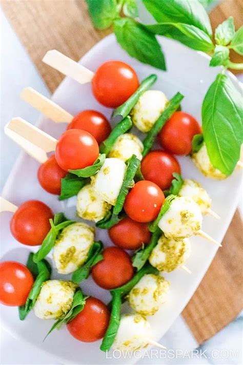 Tomato Mozzarella Caprese Skewers