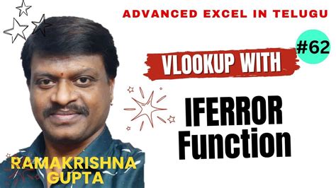 62 Vlookup Function With Iferror Function In Excel Youtube