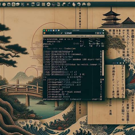 Japanese Style Linux Os In Traditional Art Ai Art Generator Easy Peasy Ai