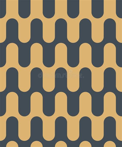 Abstract Striped Pattern With Interlocking Wavy Lines In A Modern And Stylish Design Stock