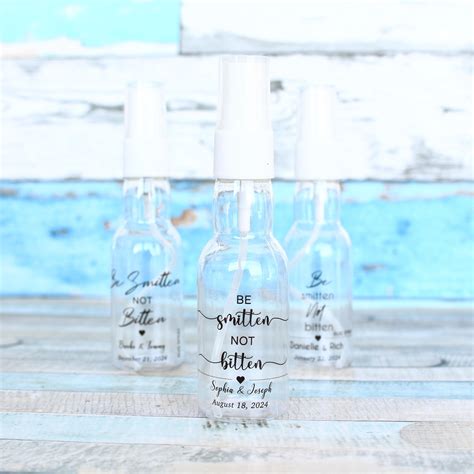 Bug Spray Bottles With Label Wedding Outdoor Favor Personalized Be
