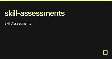 skill assessments codesandbox