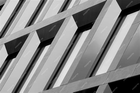Premium Photo Geometric Pattern From Part Of Building Facade Modern Architecture Of Commercial