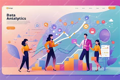 Premium Photo Data Analysis Concept With Characters Can Use For Web Banner Infographics Hero